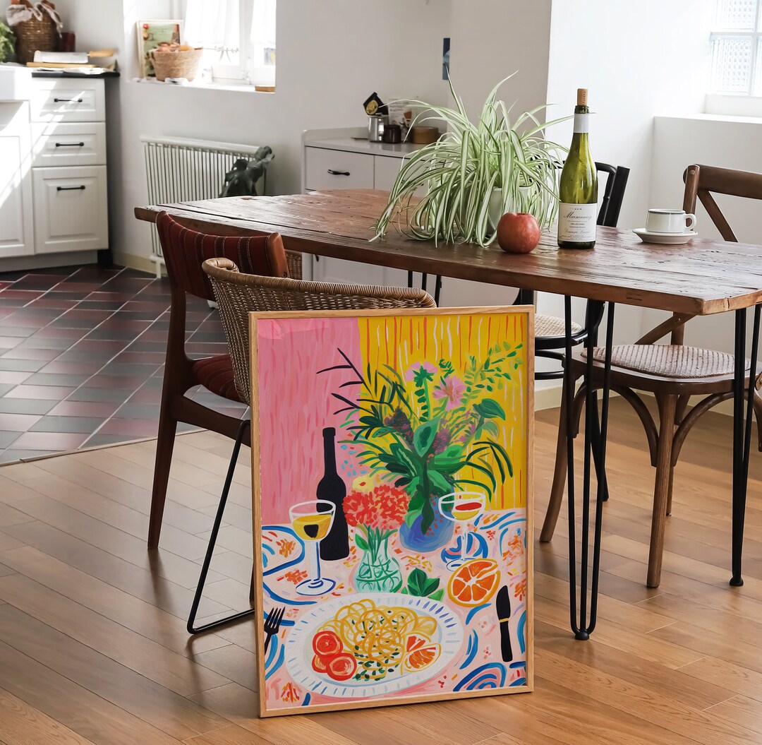 Dinner Table Food Poster, Matisse Food Print, Kitchen Decor, Kitchen ...