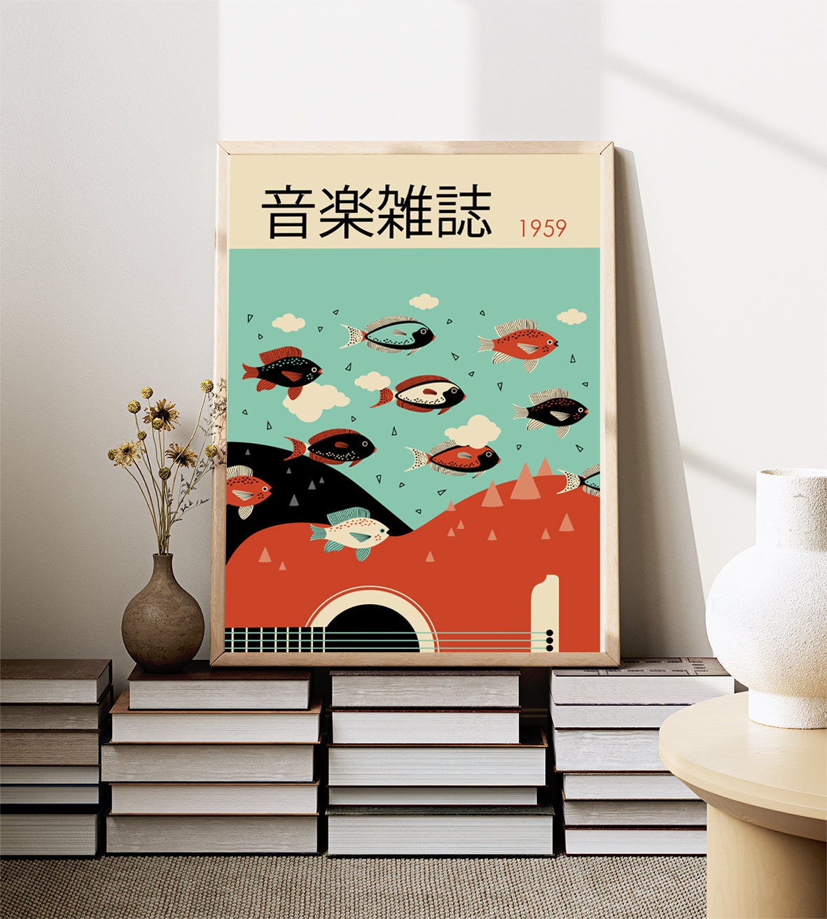 Japanese Vintage Music Poster, Japanese Exhibition Print, Japanese Wall ...