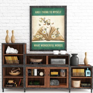 Vintage Book Poster, Library Print, Book Lover Gift, Book Print ...