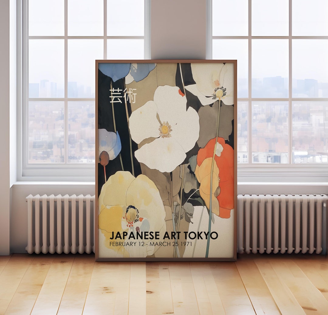 Japanese Floral Print, Japanese Poster, Japanese Wall Art, Japandi Art ...