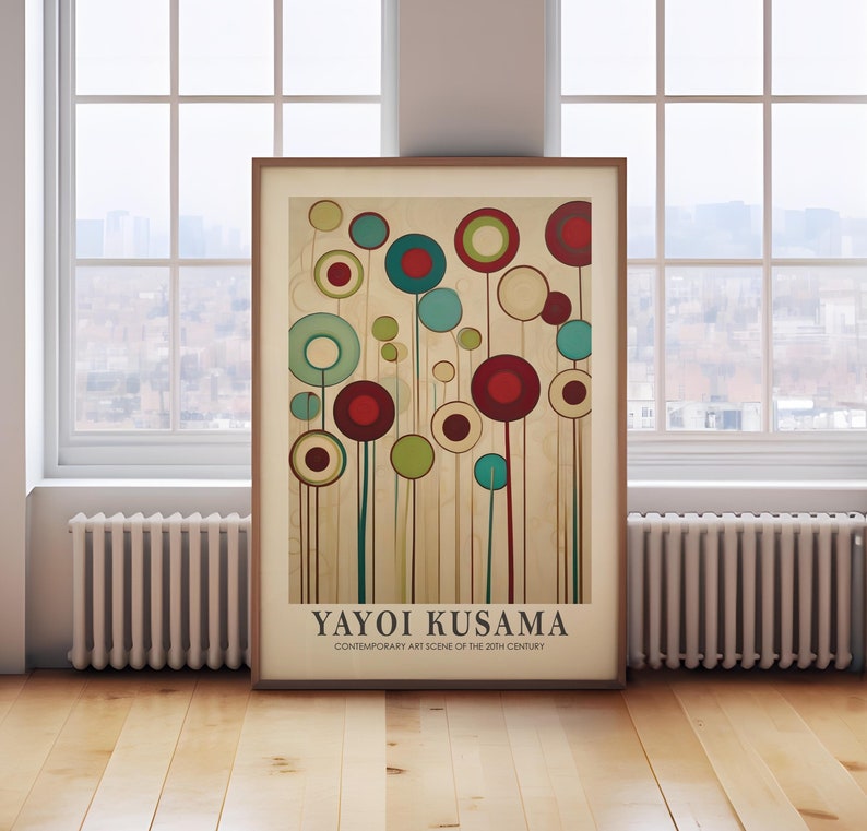 Yayoi Kusama Poster, Japanese Wall Art, Vintage Japanese Decor ...