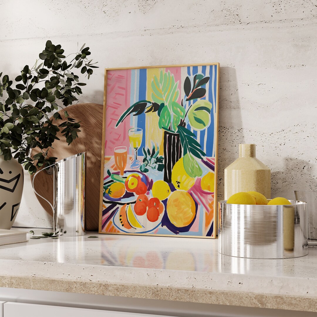 Dinner Table Food Poster, Matisse Food Print, Kitchen Decor, Kitchen ...