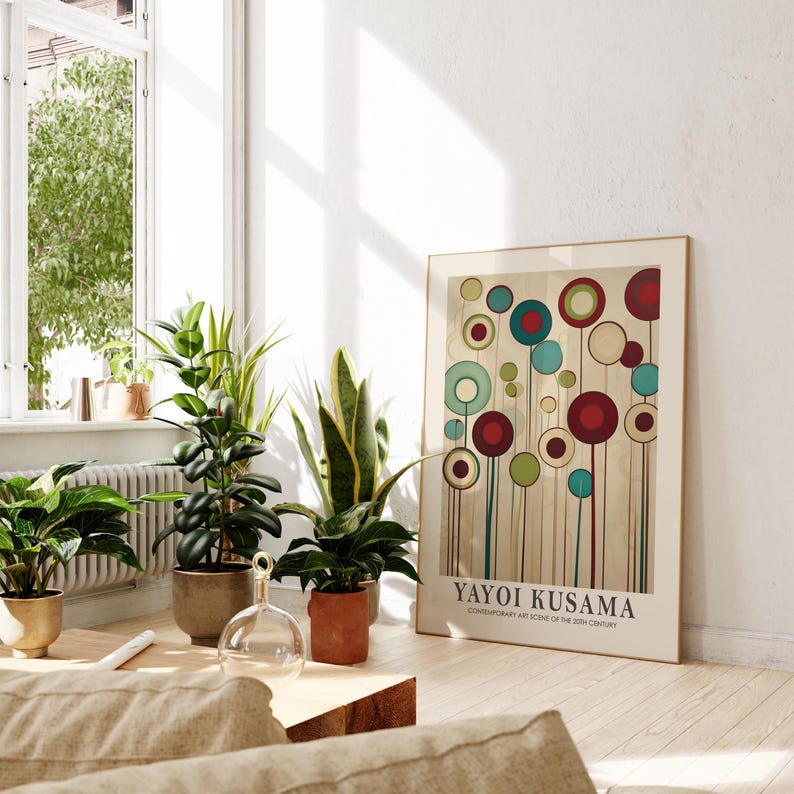 Yayoi Kusama Poster, Japanese Wall Art, Vintage Japanese Decor ...
