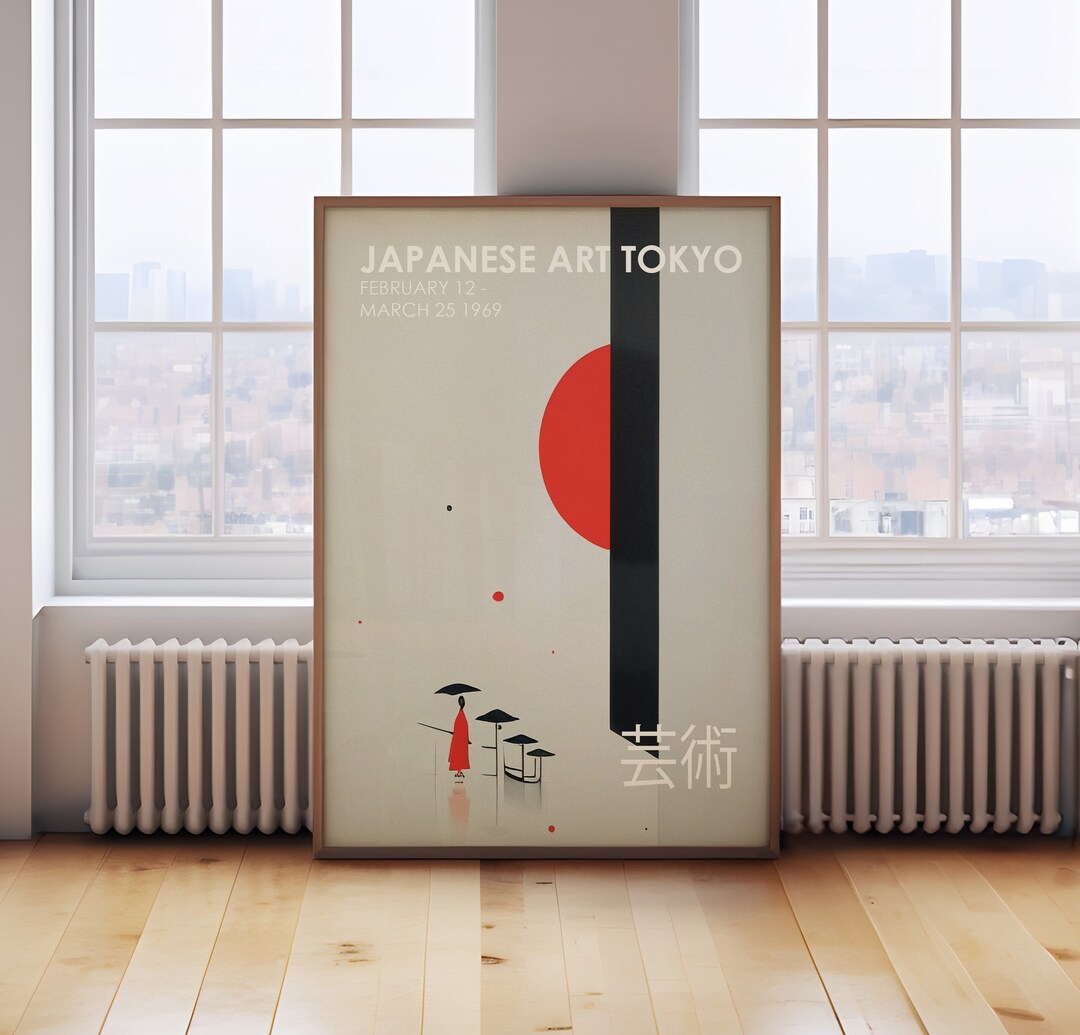 Japanese Art Exhibition Poster, Japanese Museum Wall Art, Japandi Art ...