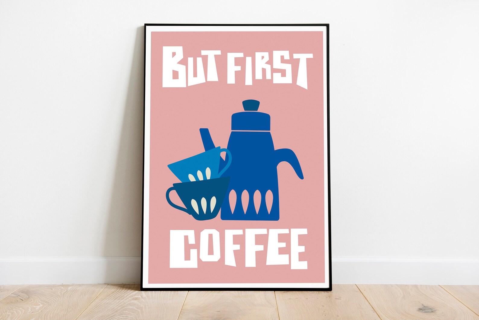 Retro Coffee Poster, but First Coffee Print, Mid Century Coffee Wall ...
