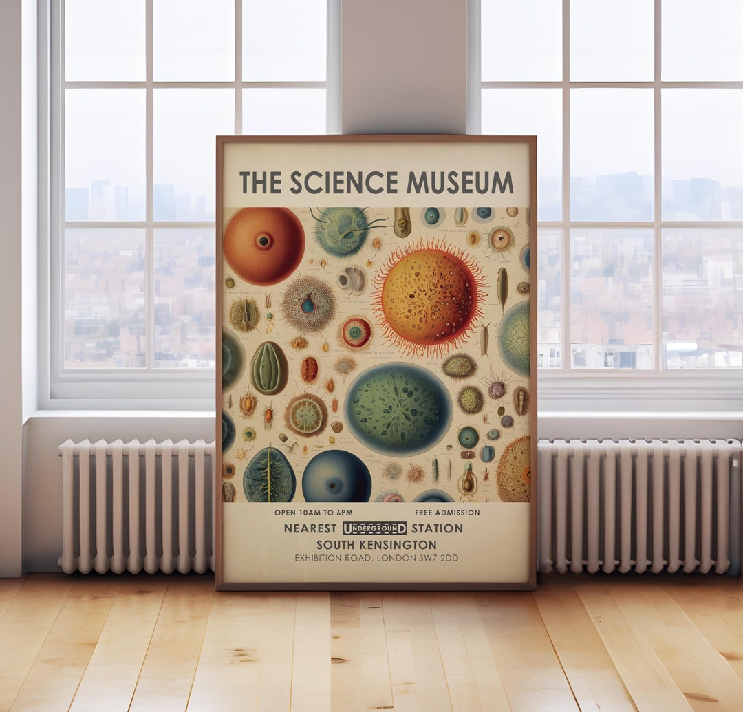 Science Museum Poster, Vintage Science Exhibition Museum Print, Vintage ...
