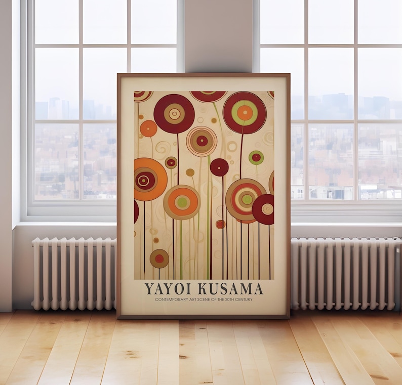 Yayoi Kusama Poster, Japanese Wall Art, Vintage Japanese Decor ...