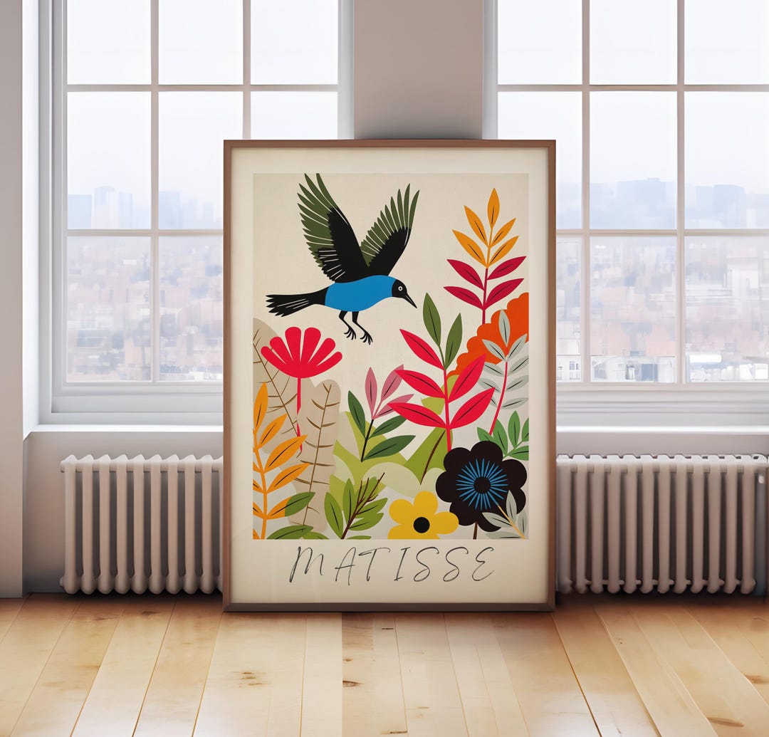 Henri Matisse Print, Matisse Botanical and Bird Painting, Vintage ...