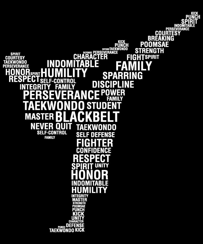 Taekwondo Typography T-shirt Design - Etsy