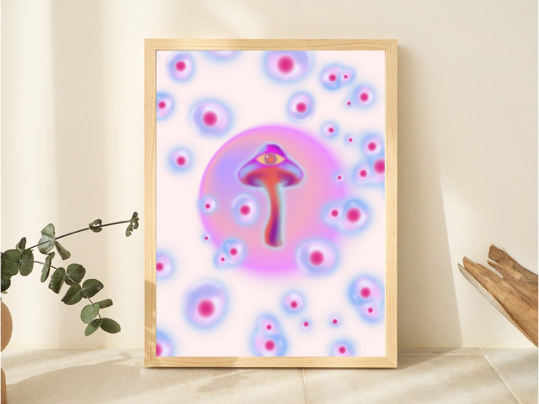 FRAMED Third Eye Poster Mushroom Decor Dorm Room Decor Spiritual Poster ...