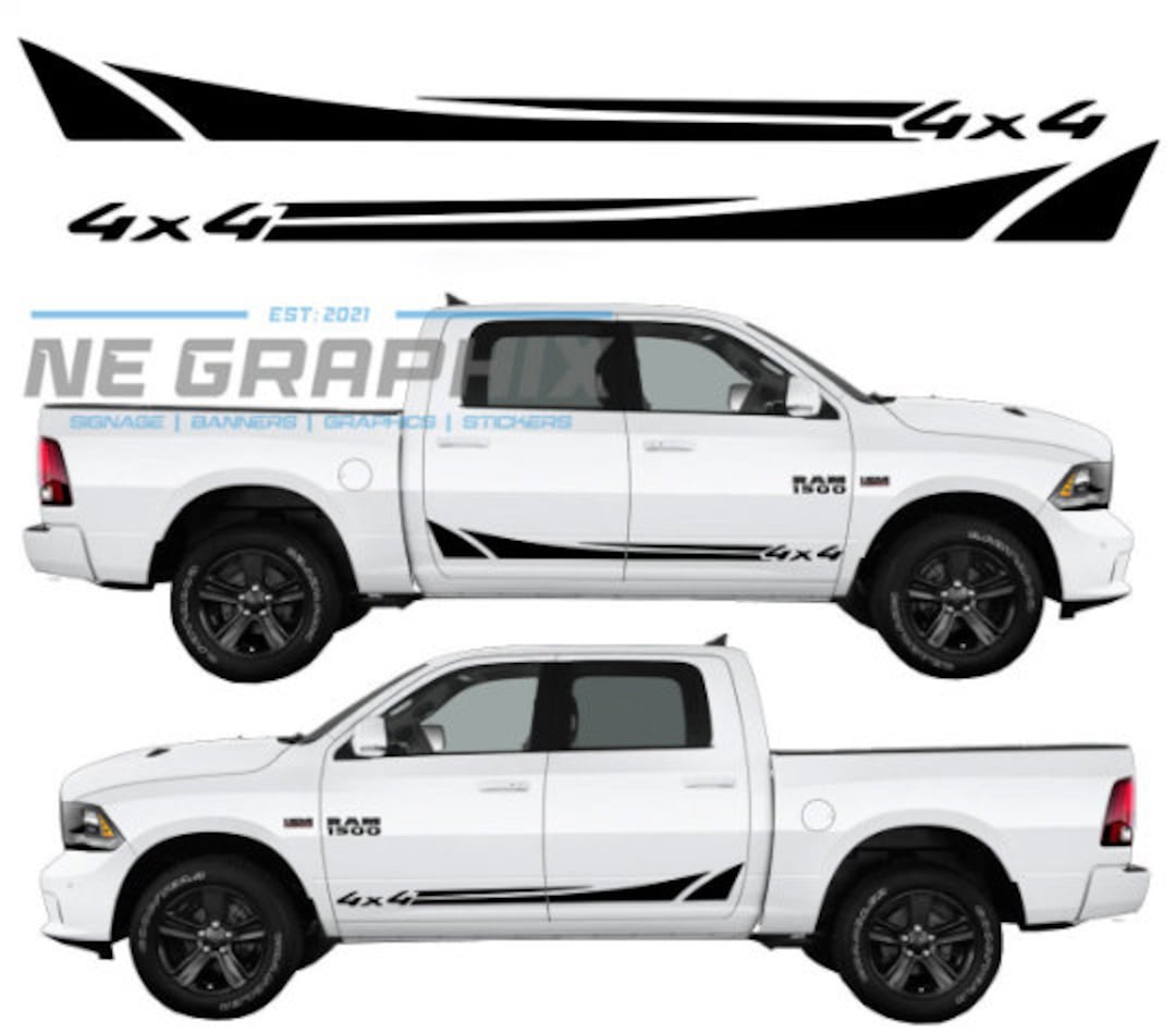Dodge Ram 4x4 Vinyl Side Stripe Decals Weatherproof Stickers - Etsy