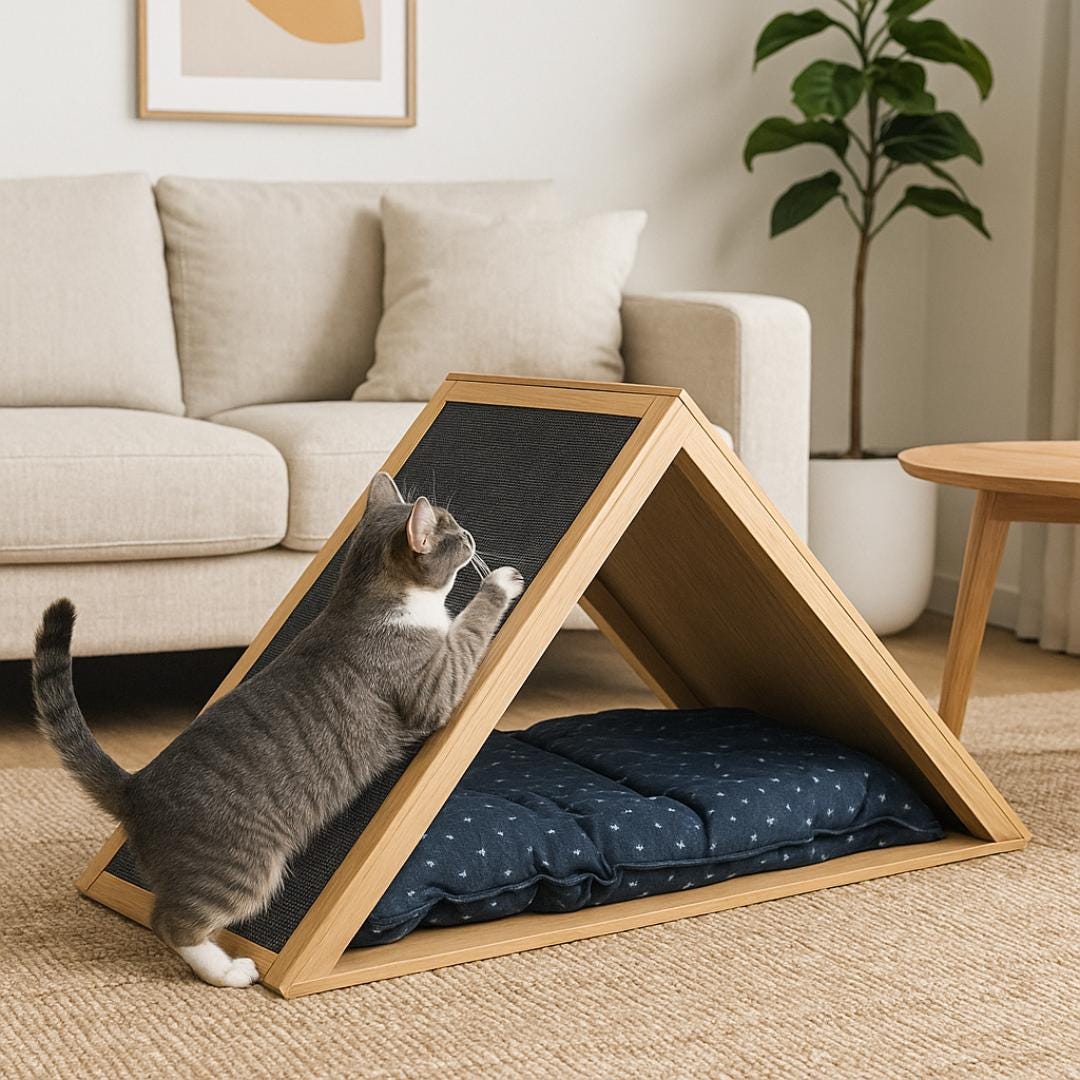Triangle Cat House Plan PDF | DIY Woodworking With Scratcher - Etsy