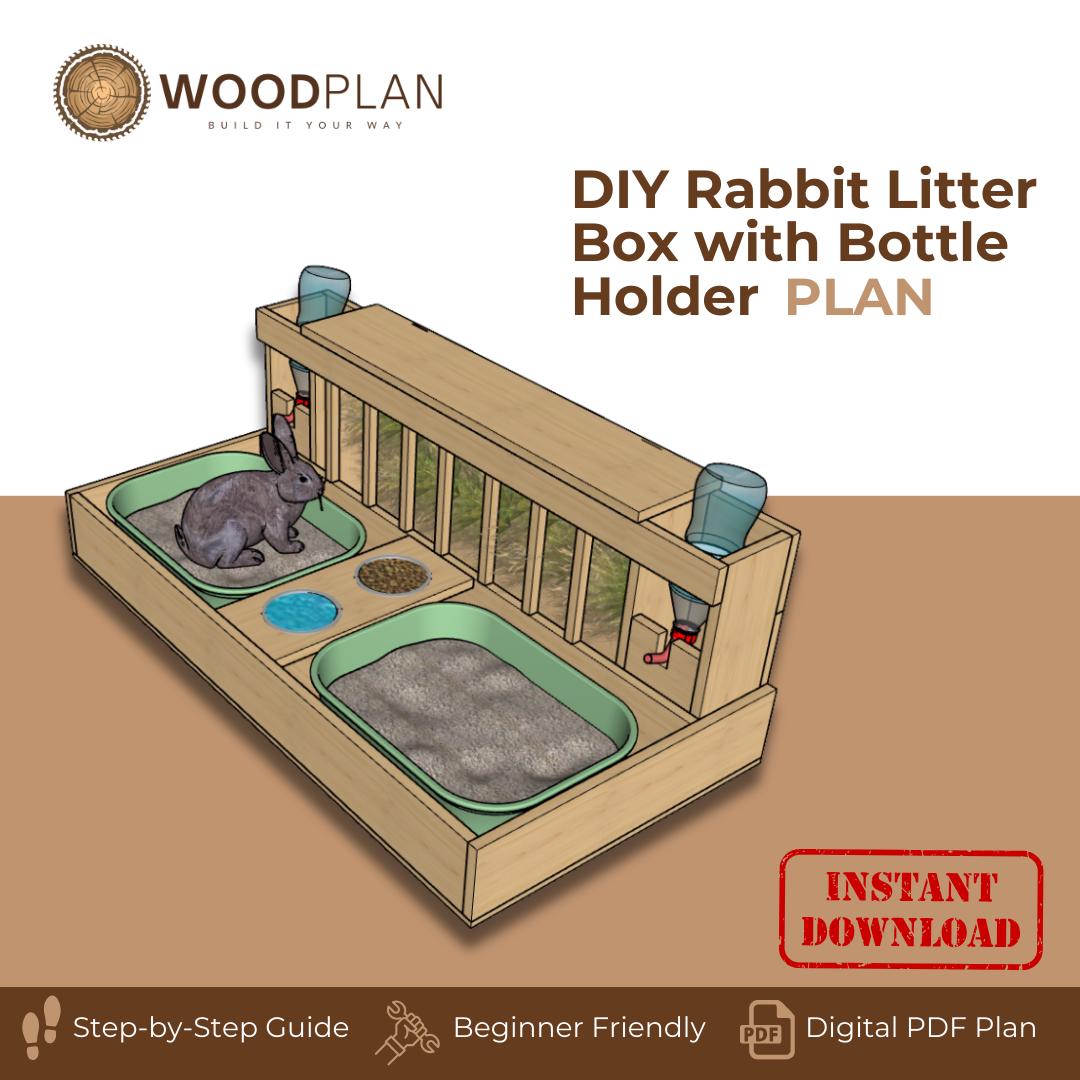 DIY Rabbit Litter Box Station With Hay Feeder (PDF Plan Download) - Etsy