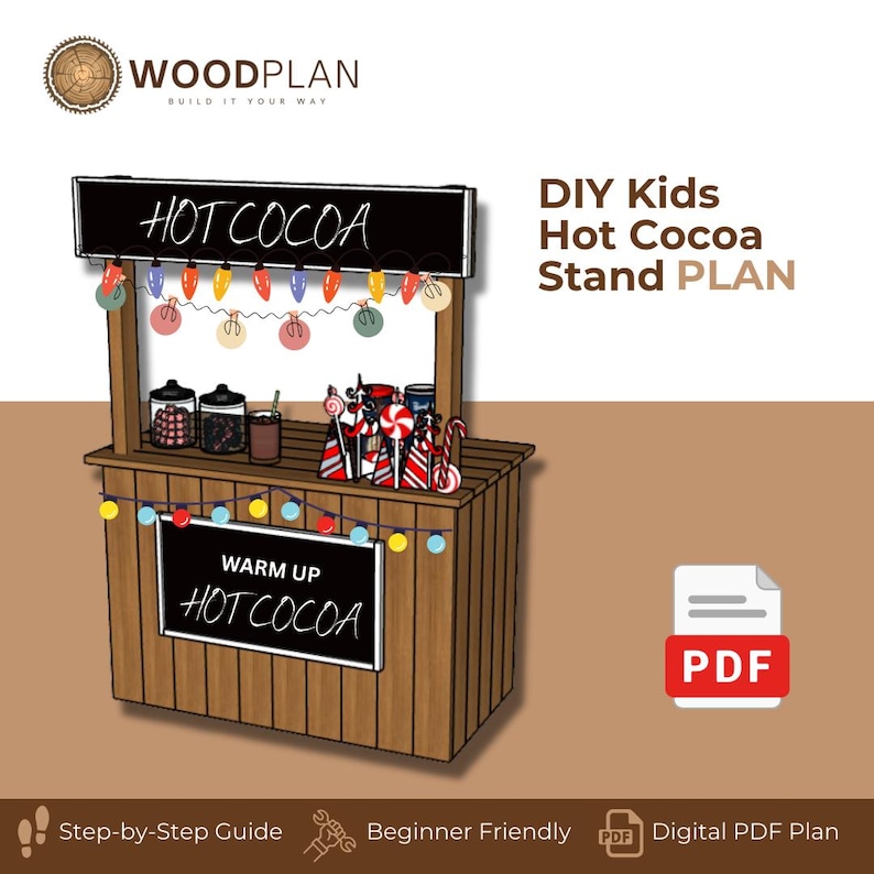 DIY Kids Hot Cocoa Stand - Christmas Play Cart PDF Plan - Etsy