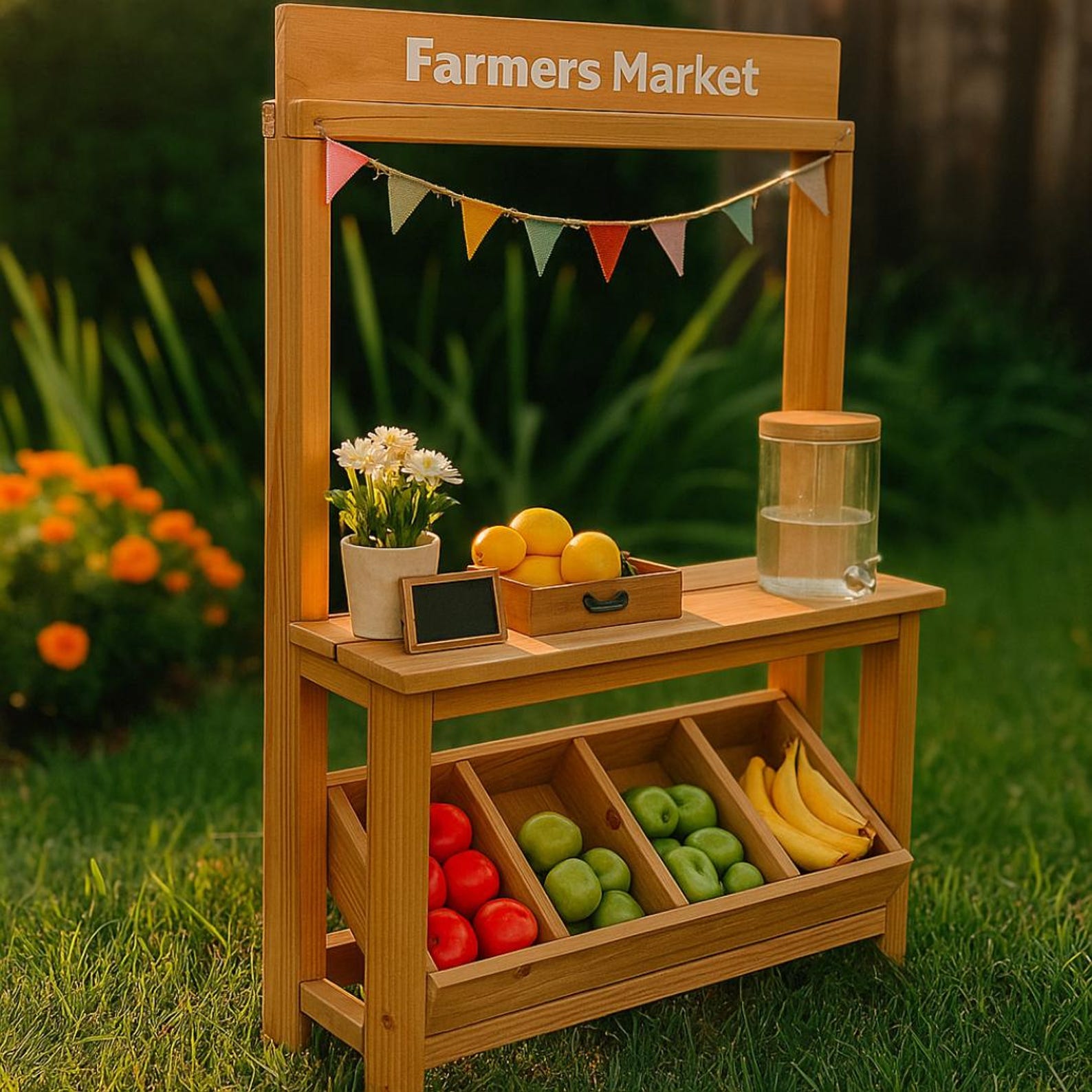 Farmer’s Market Stand Woodworking Plan – DIY Digital PDF | Easy Outdoor ...
