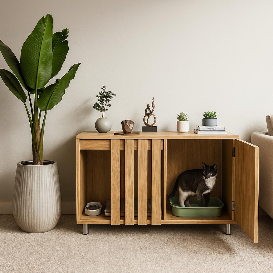 DIY Indoor Cat Enclosure Plan: Litter Box, Rest & Feeding Station (PDF ...