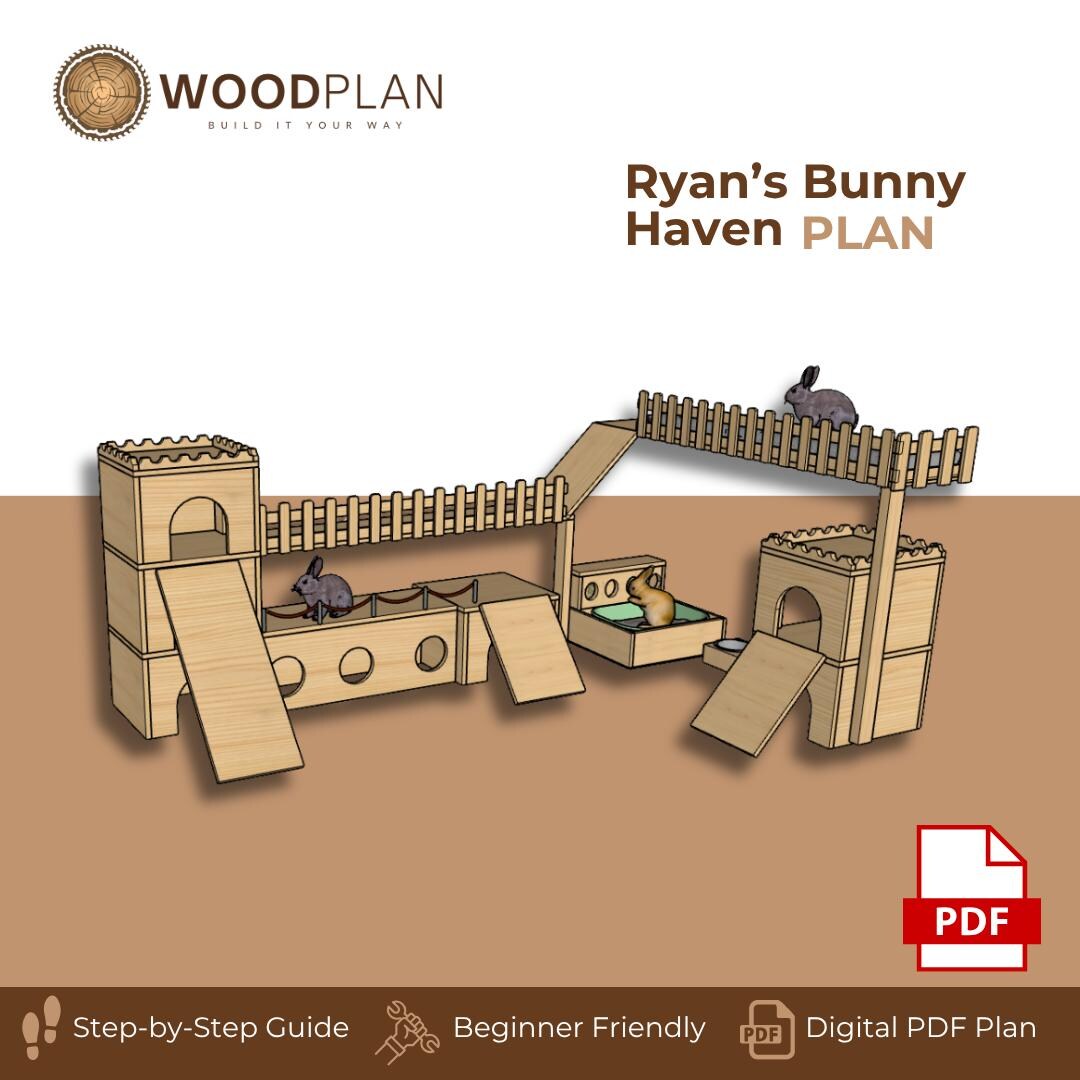 Bunny Playground Plan: DIY Rabbit Haven With Castles (PDF Download) - Etsy