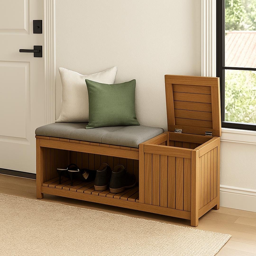 DIY Small Entryway Bench With Storage and Seat | Woodworking PDF PLAN ...