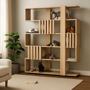 Cat Wall Shelves Plan PDF | DIY Modular Vertical Playground - Etsy