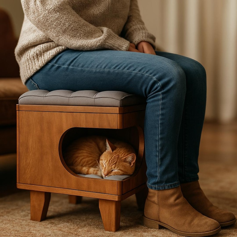 Cat House Chair – 2-in-1 Pet Furniture & Seating | Woodworking Plan - Etsy