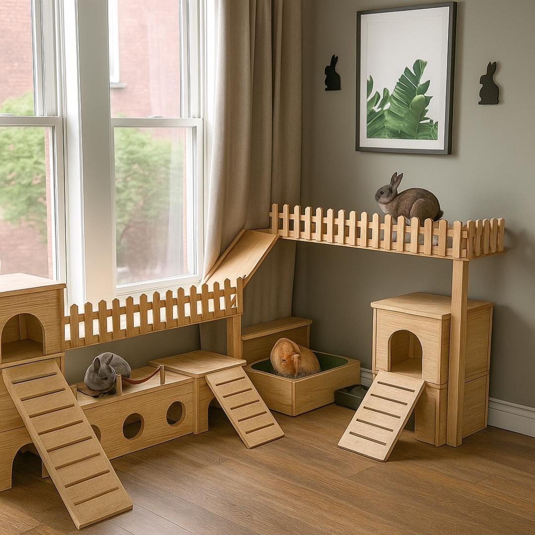 Bunny Playground Plan PDF | Castles, Tunnel Run, Window Perch + Rest ...