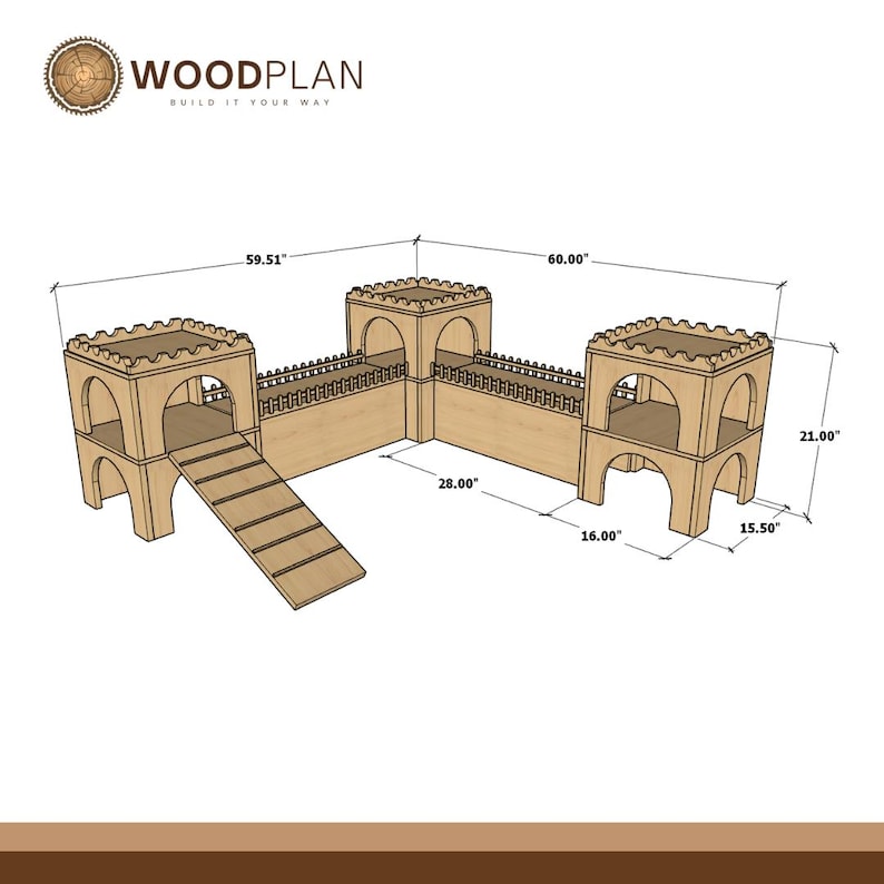 DIY Rabbit Castle Playground – Modular 3-tower Bunny Playhouse With ...