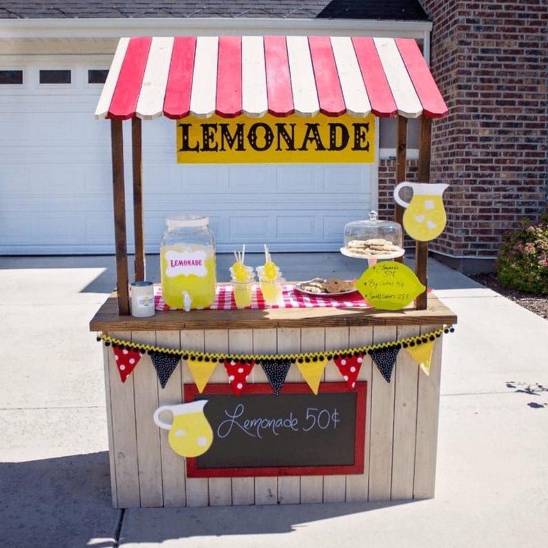 DIY Kids Lemonade Stand Plans PDF: Beginner Woodworking Project ...