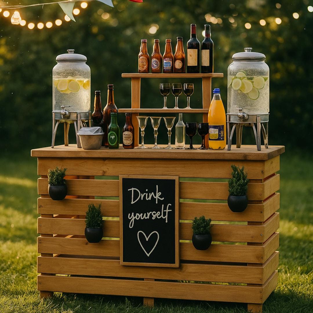 DIY Summer Drink Station Plan: Outdoor Beverage Bar, Party Cart (PDF ...