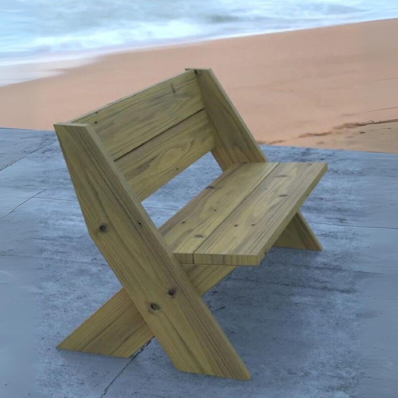 Cedar Leopold Bench Plans – Beginner DIY Woodworking PDF – 2x8 Outdoor ...