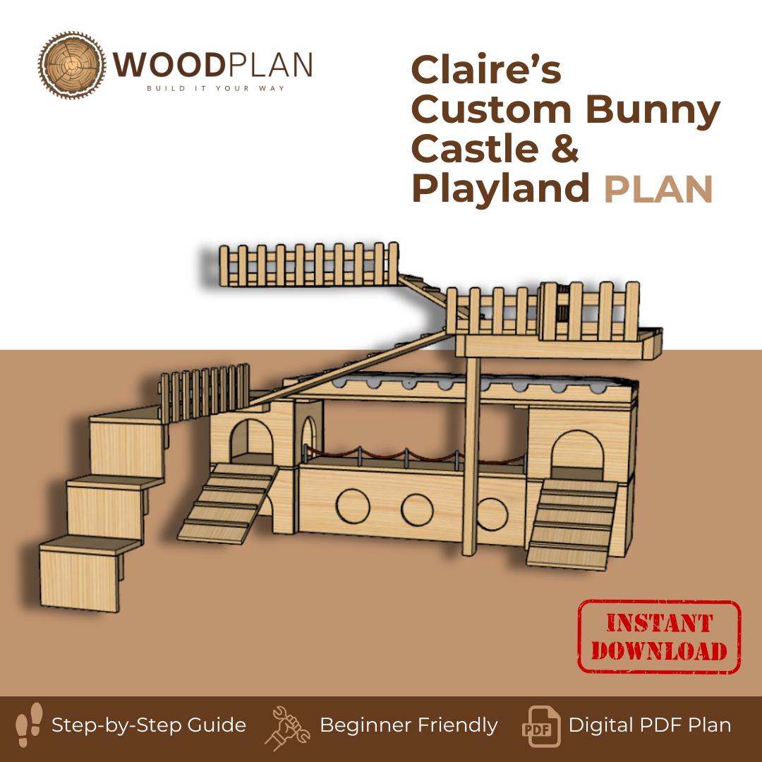 Custom Bunny Playground Plan for Claire – Castles, Tunnel, Platforms ...