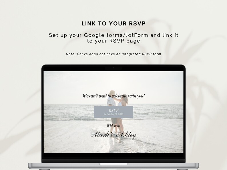 Wedding Website Template, Canva Website Template, Wedding RSVP, Digital ...