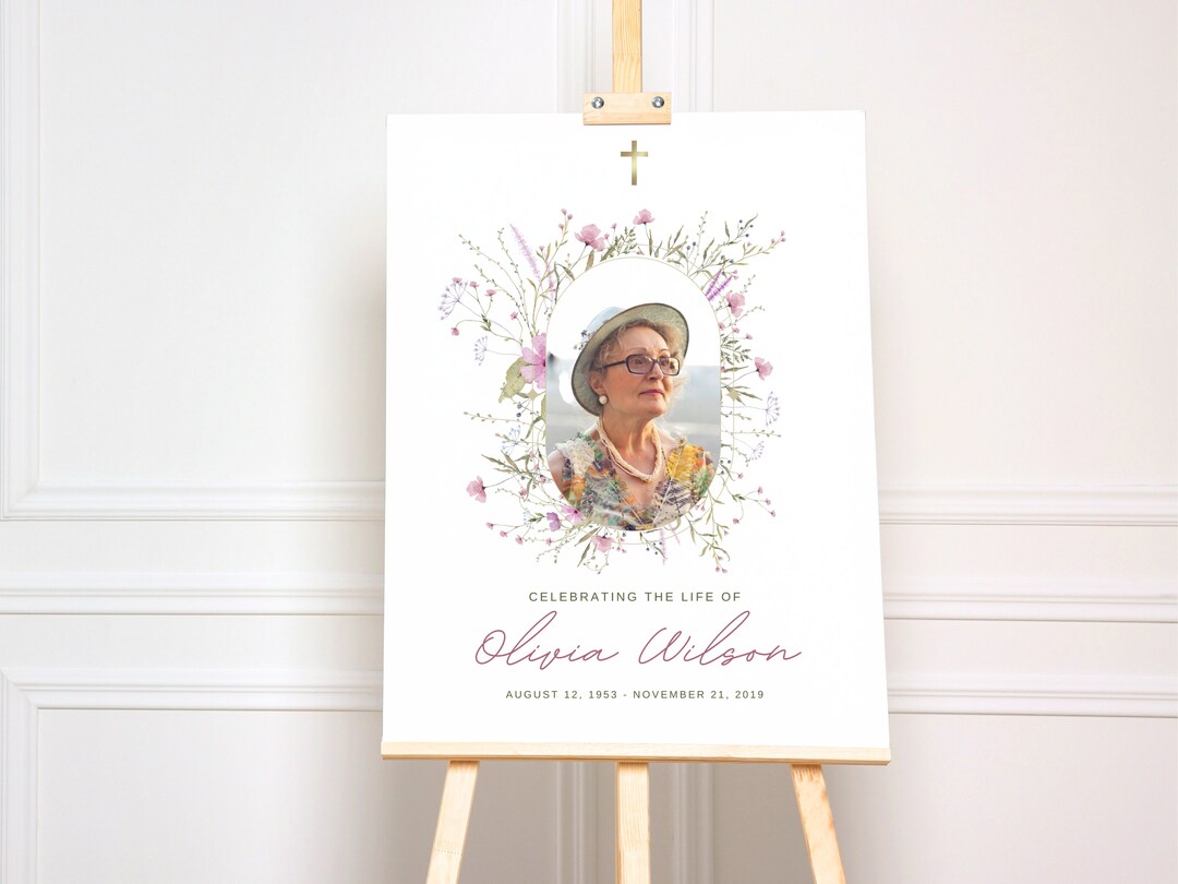 Editable Funeral Welcome Sign Celebration of Life Poster - Etsy