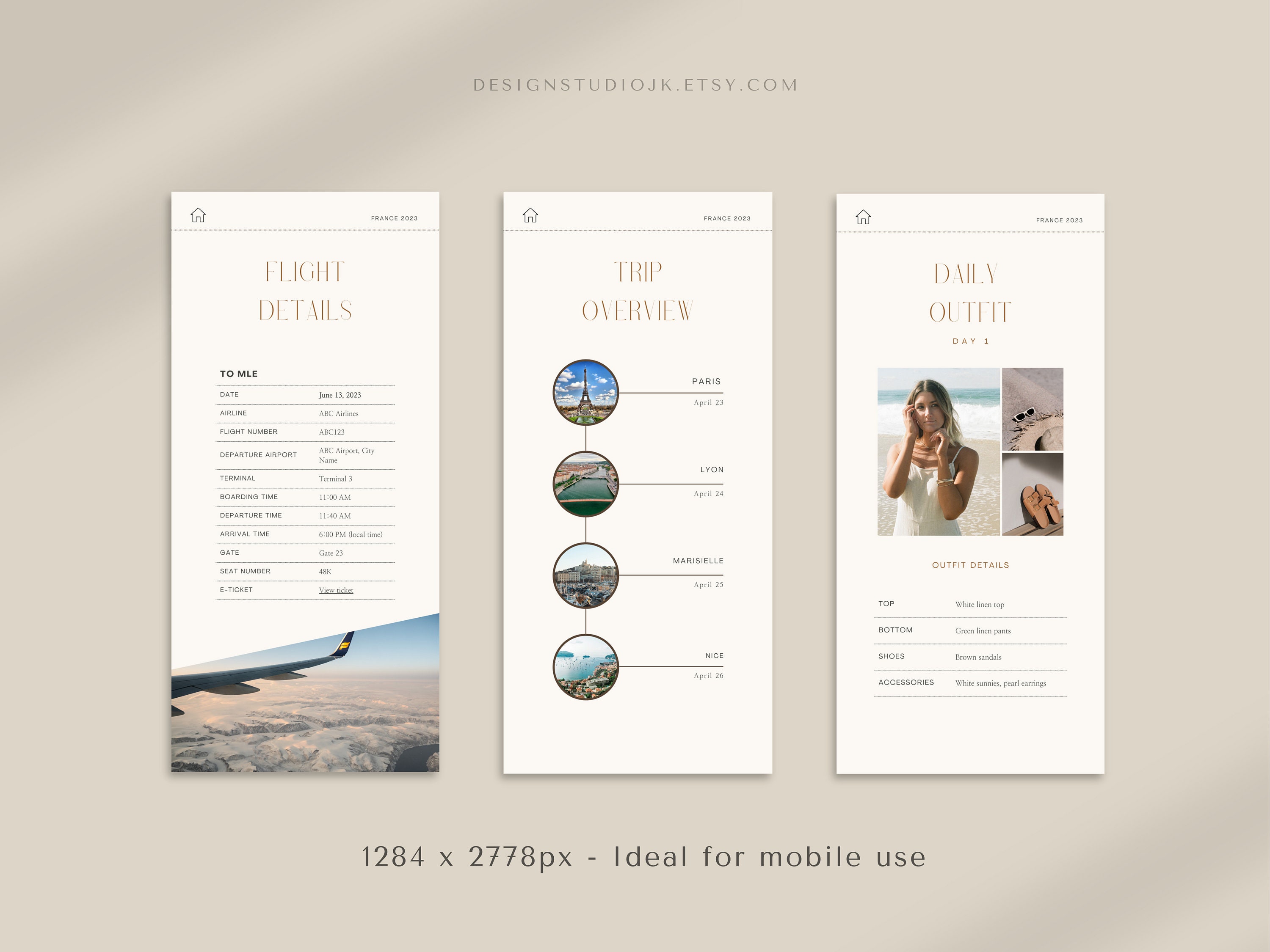 Travel Itinerary Template, Printable Travel Guide, Travel Planner ...