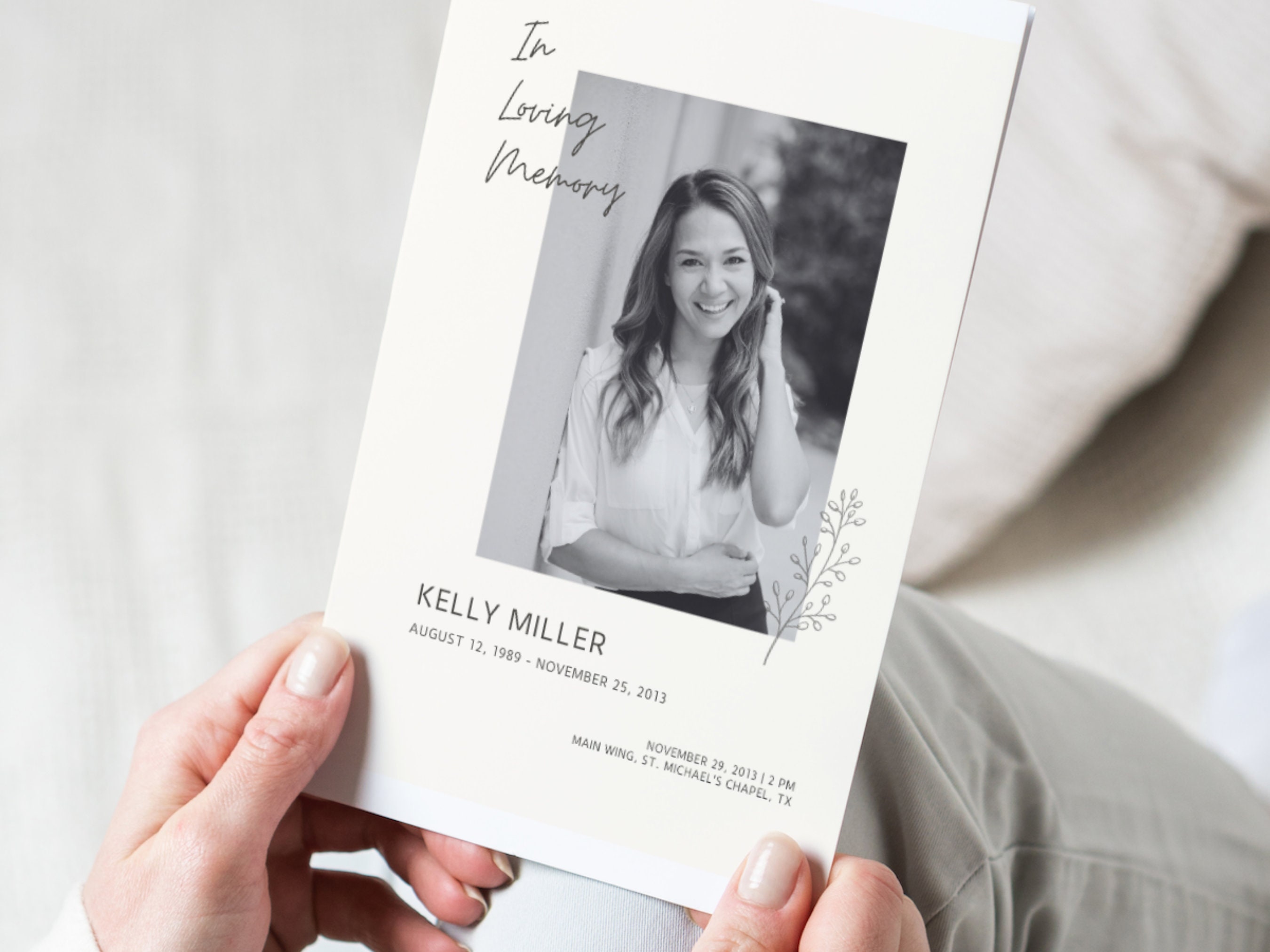 Bifold Funeral Program Template Memorial Cards for Celebration - Etsy Bifold Funeral Program Template Memorial Cards for Celebration - Etsy