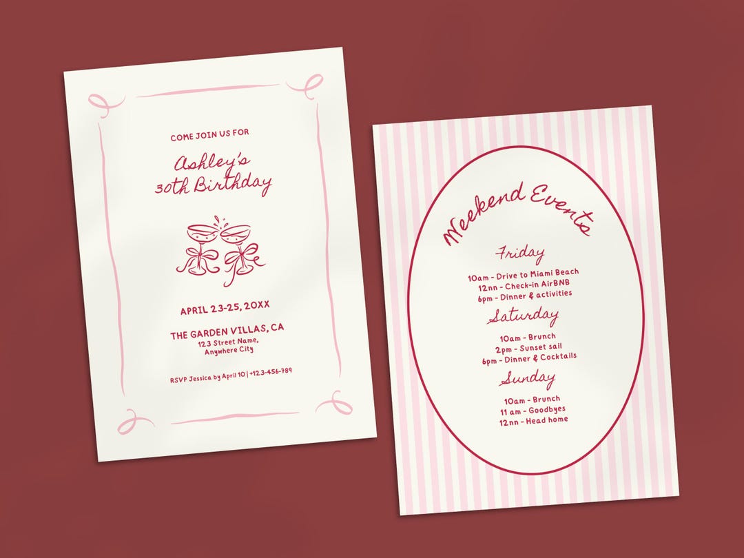 Editable Birthday Party Invite Instant Download, Hand Drawn Scribble ...