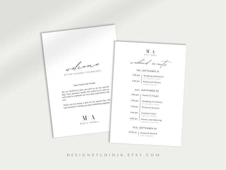 Wedding Party Timeline Template, Wedding Itinerary Template, Wedding ...