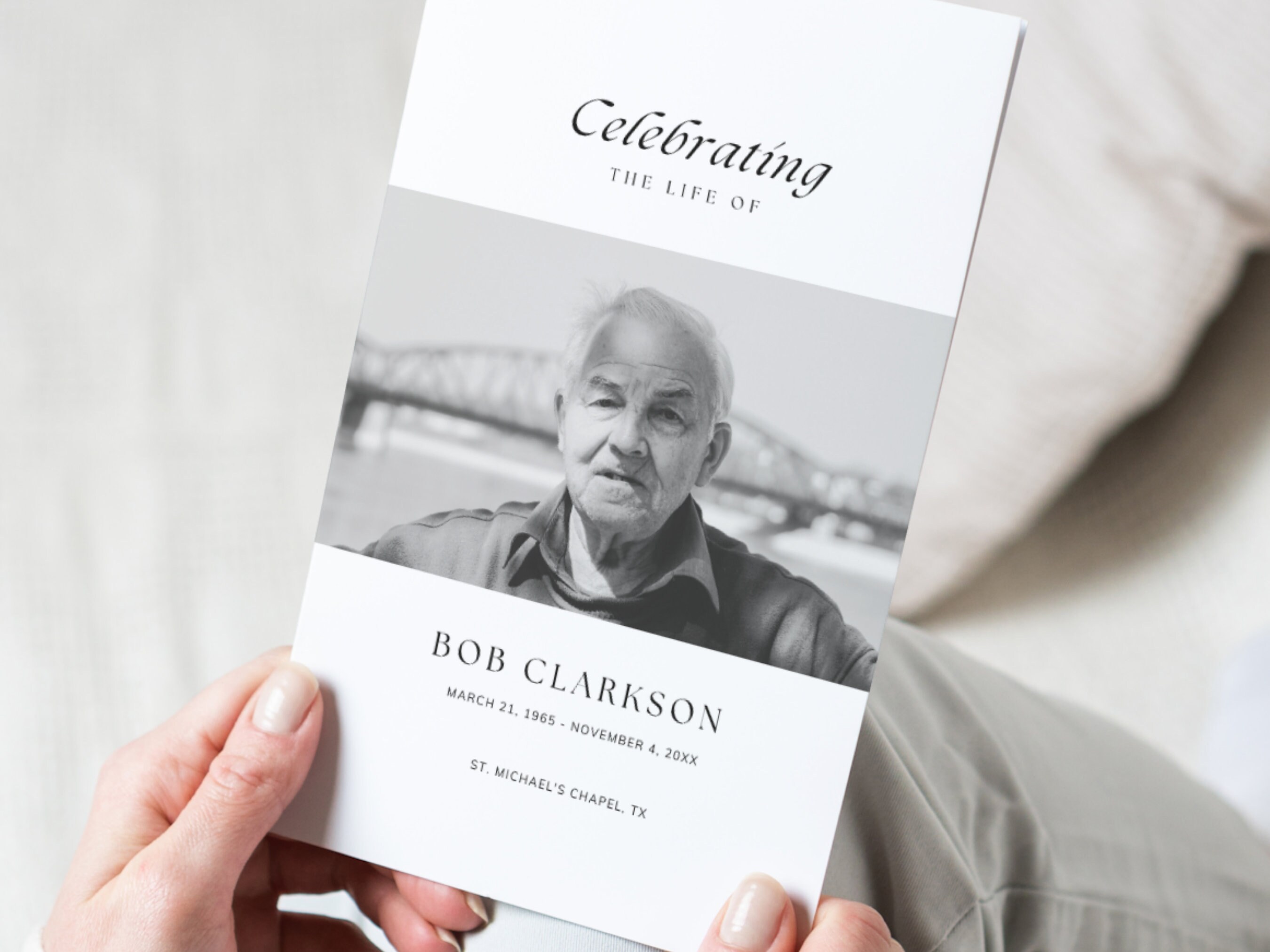 Editable Funeral Program Template Printable Funeral Template - Etsy