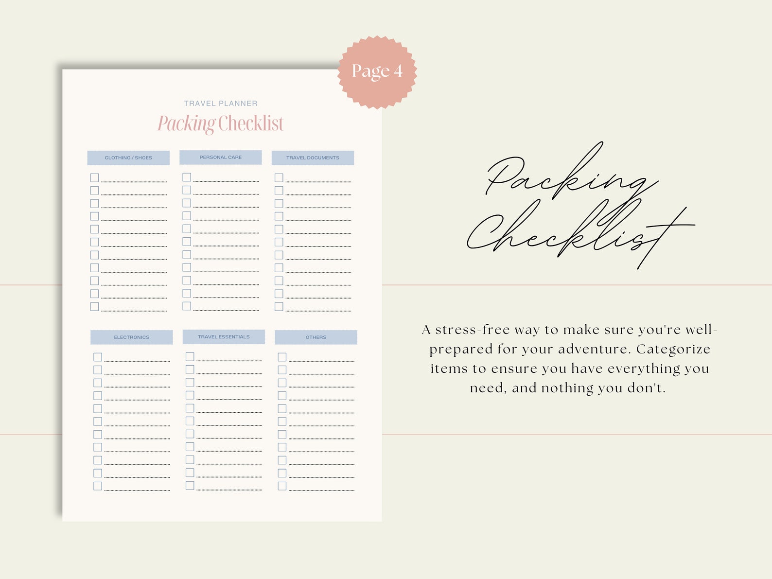 Printable Travel Planner, Vacation Itinerary Planner, Editable Travel ...