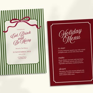 Editable Christmas Party Invitation Template, Holiday Party Invite ...