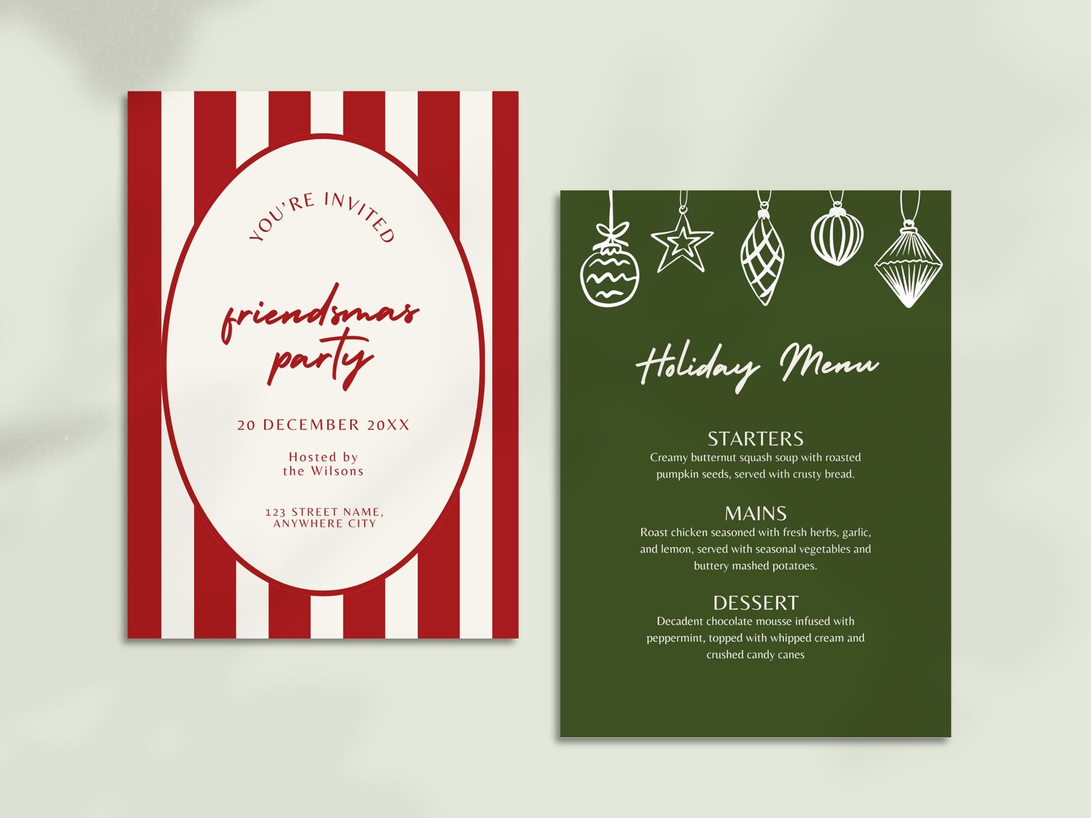 Editable Holiday Party Invitation, Christmas Invitation Template ...