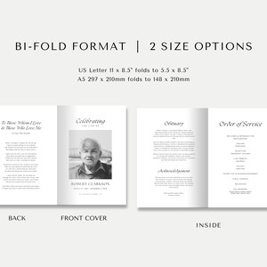 Editable Funeral Program Template Printable Funeral Template - Etsy