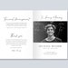 Simple Funeral Program Template, Minimalist Memorial Service, Printable ...