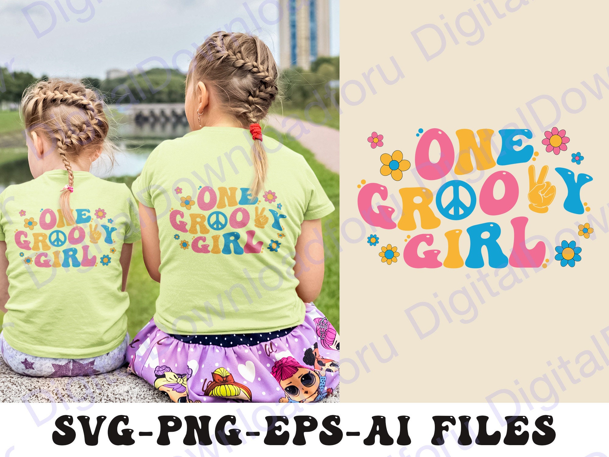 One Groovy Girl Svg, Groovy Birthday Girl Svg, Girl of the Groovy Svg ...