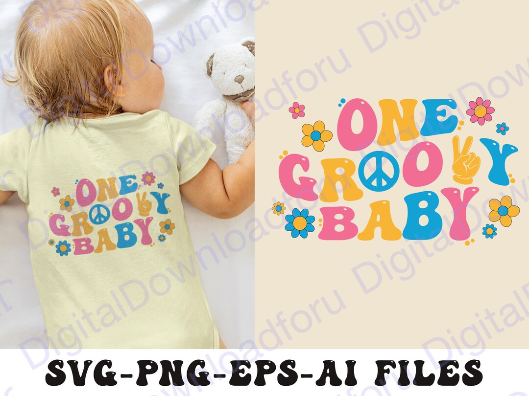 Groovy One Svg, Groovy Birthday One Svg, One of the Groovy Svg Png ...