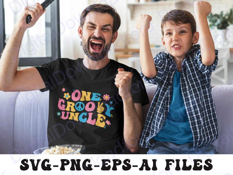 One Groovy Uncle Svg, Groovy Birthday Png, Groovy Shirt Uncle Png ...