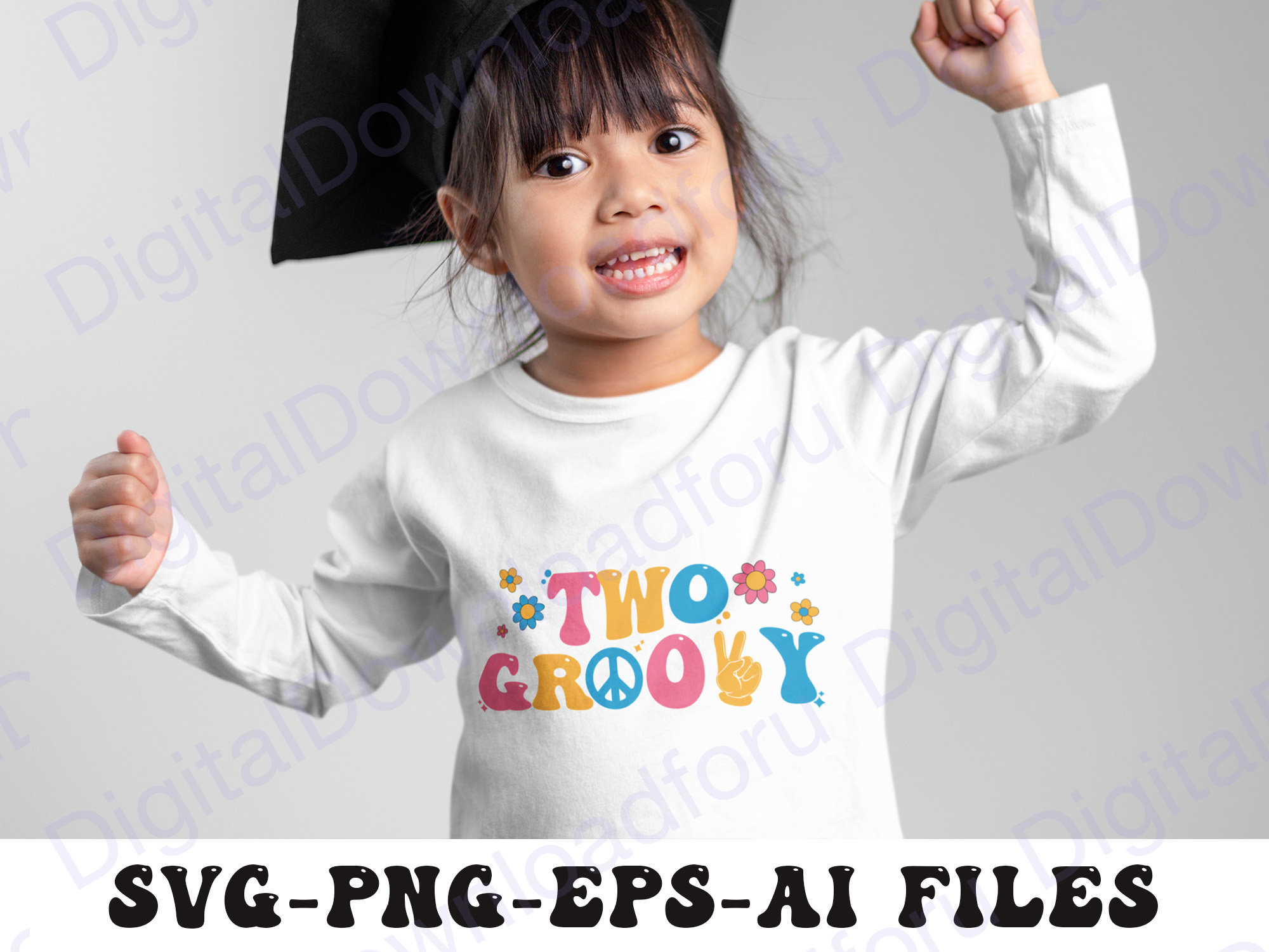Groovy Two Svg, Groovy Birthday Two Svg, Two of the Groovy Svg Png ...
