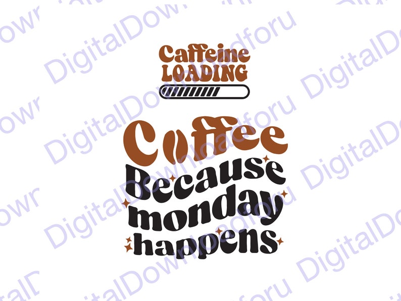 Caffeine Loading Svg Funny Png Design Caffeine Png Coffe - Etsy