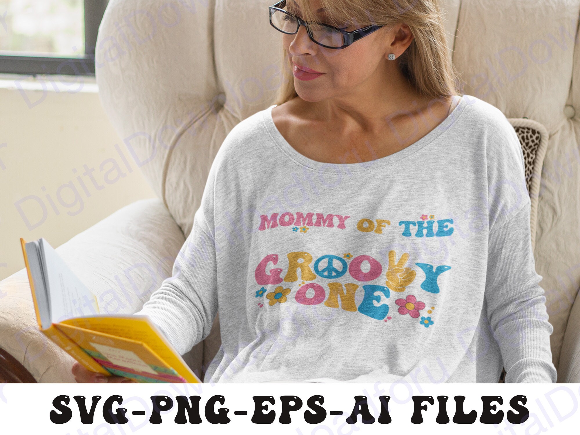 Groovy One Svg, Groovy Birthday Mom Svg, Mommy of the Groovy Svg Png ...