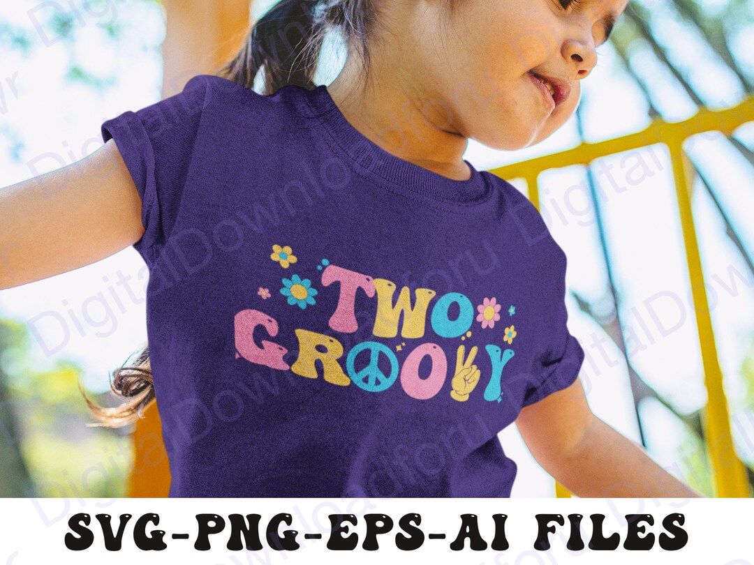 Groovy Two Svg, Groovy Birthday Two Svg, Two of the Groovy Svg Png ...