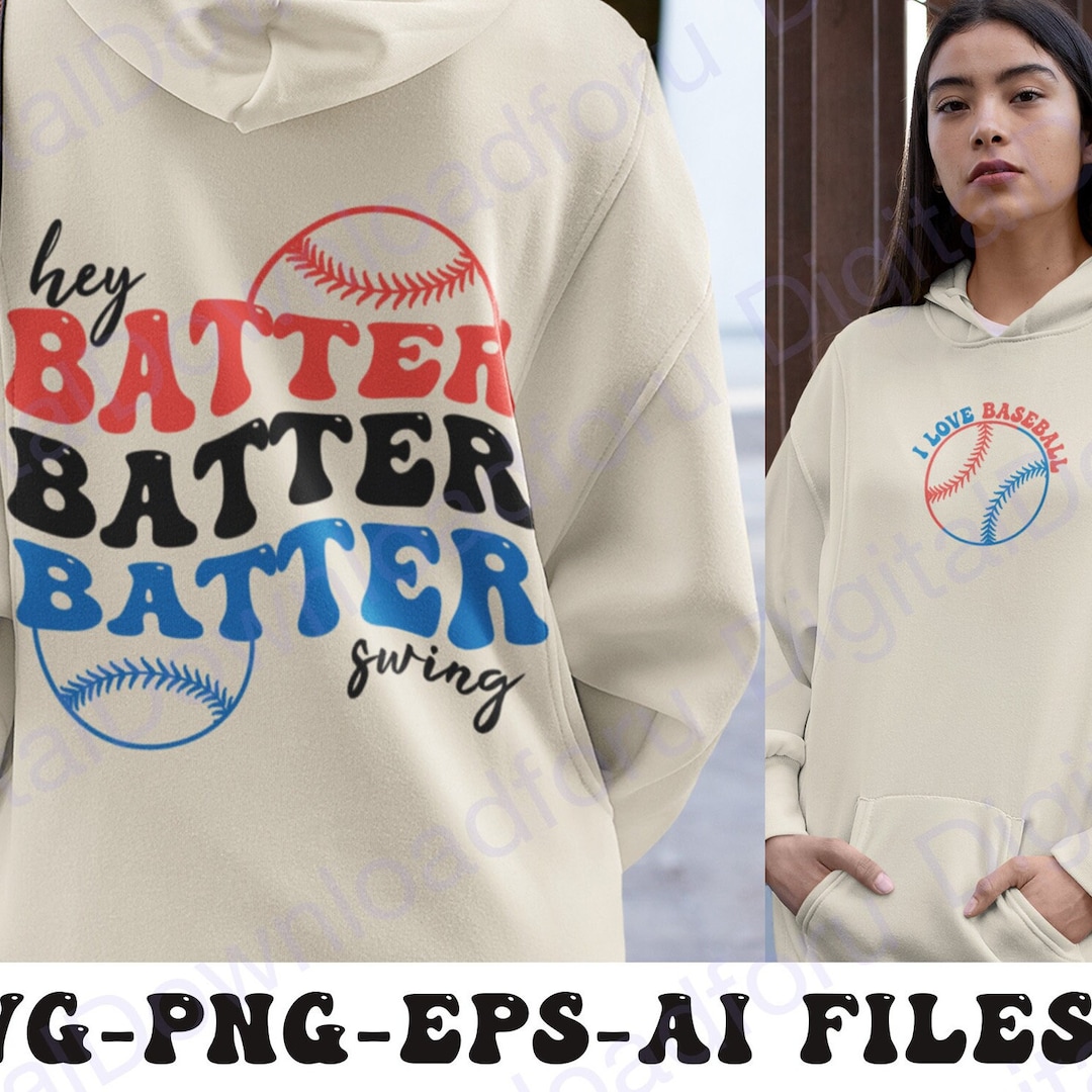 Hey Batter Batter Batter Swing Svg, I Love Baseball Svg, Trend Svg ...